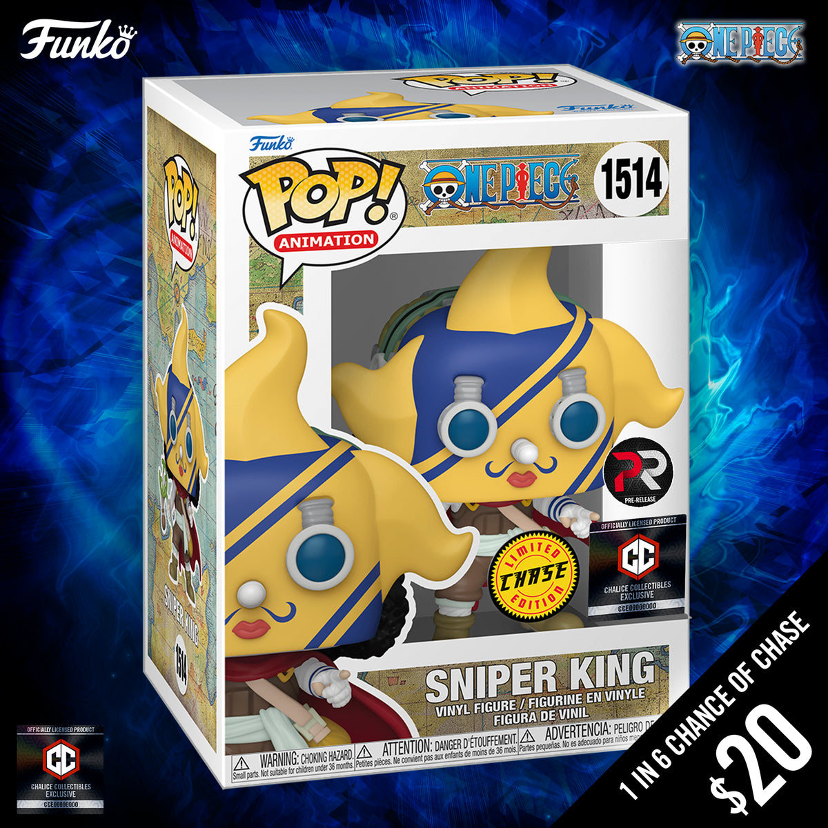 Pre Order Funko Pop Chalice Exclusive One Piece Sniper King 1514