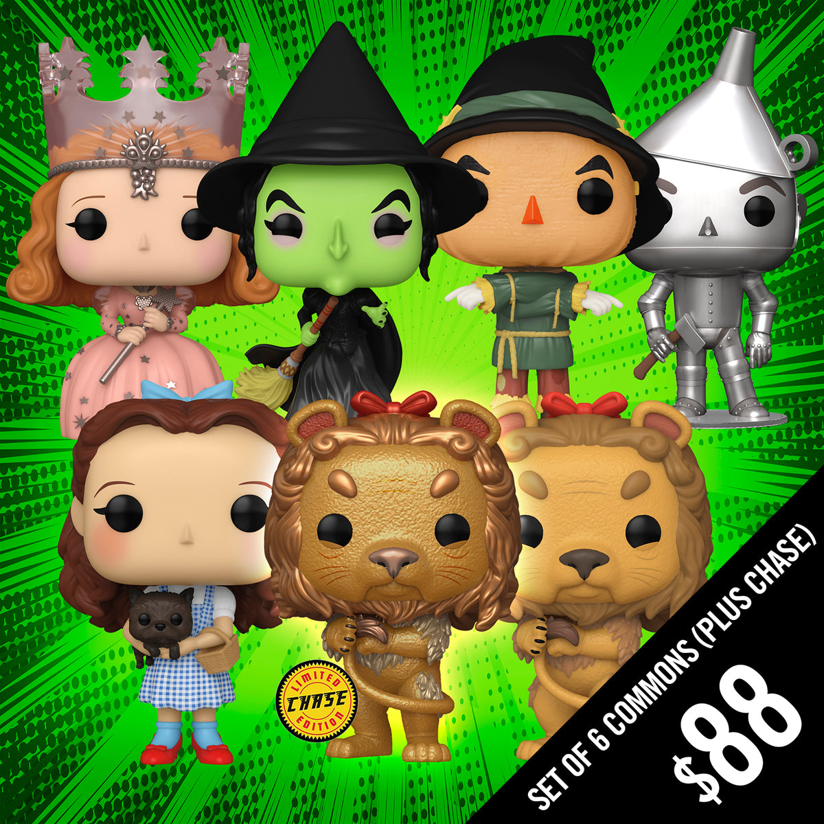 Pre Order Funko Pop The Wizard Of Oz Set Of 6 Commons Plus Chase