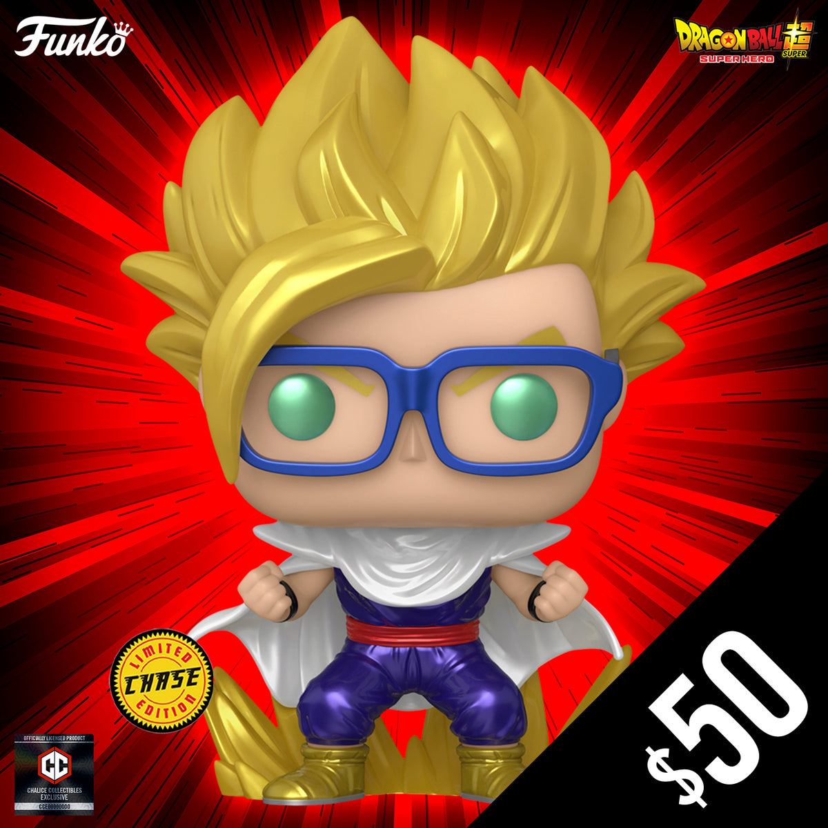 Funko Pop! Chalice Exclusive: Dragon Ball Super: Gohan In Cape #1708 ...