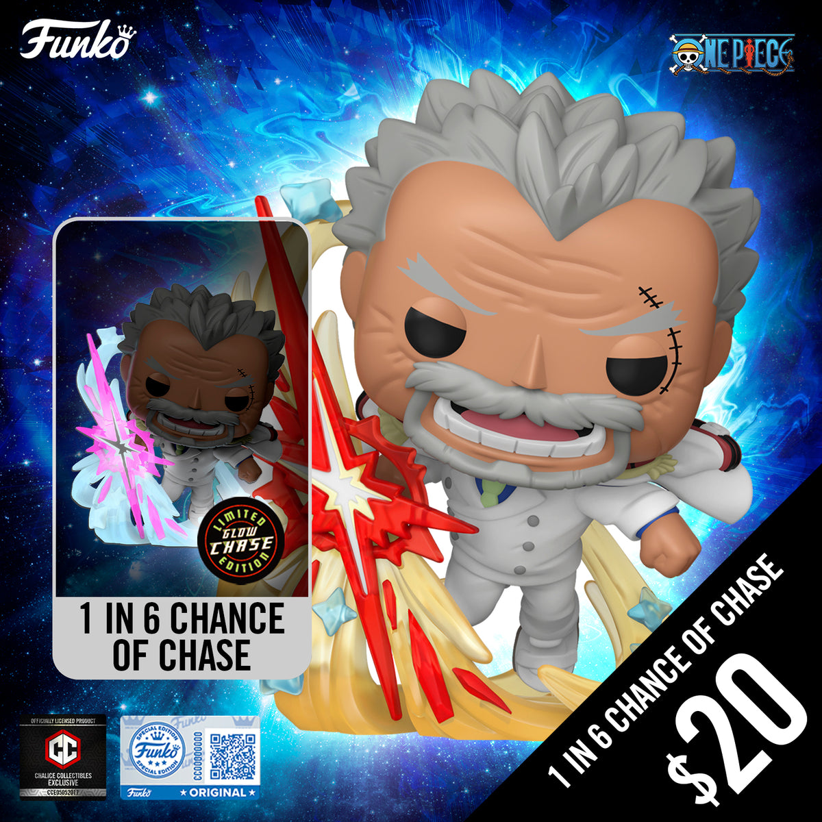 Funko Pop! Chalice Exclusive: One Piece S13: Monkey D. Garp (Galaxy Im ...