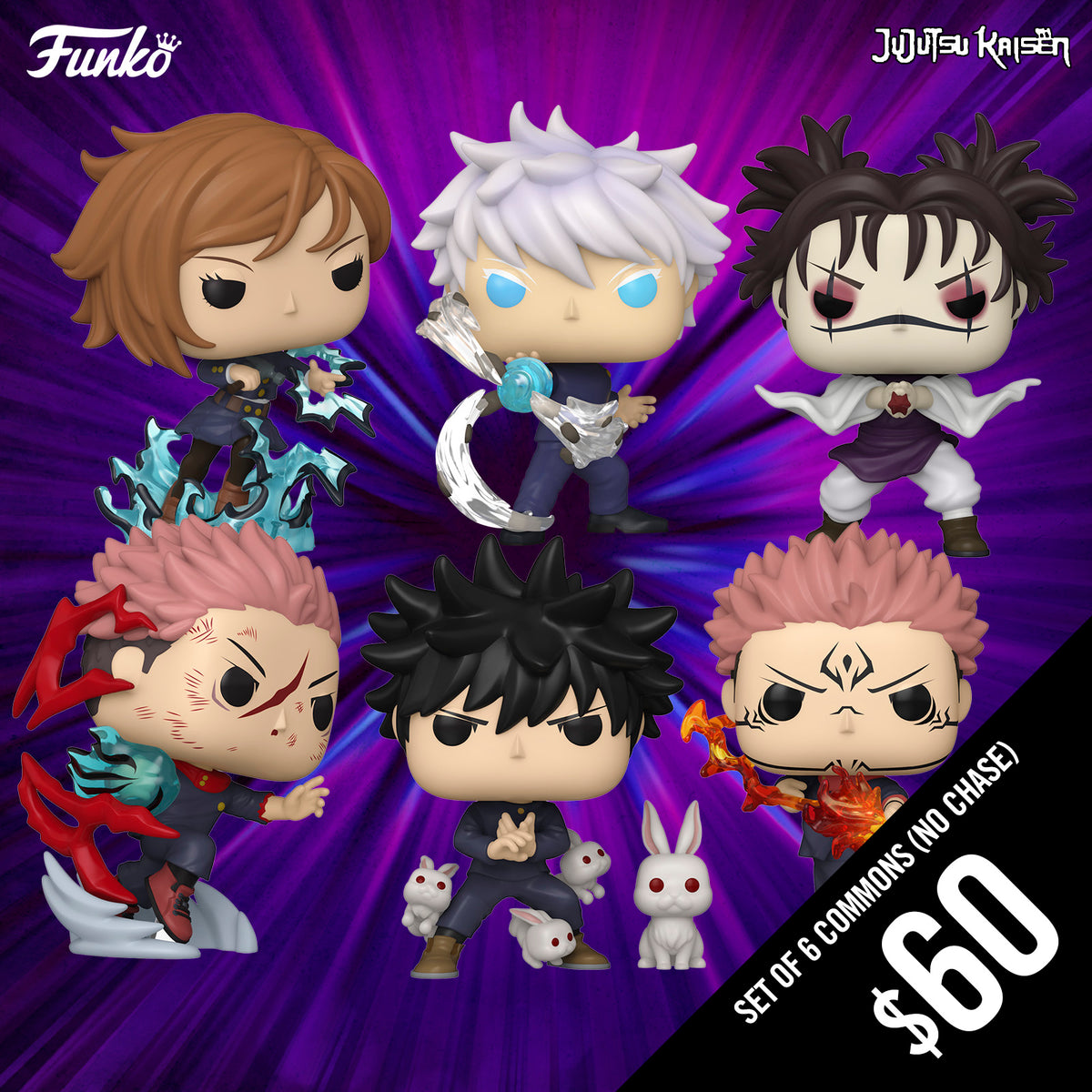 Pre-Order: Funko Pop! Jujutsu Kaisen S5 (Common Bundle of 6 - No Chase ...