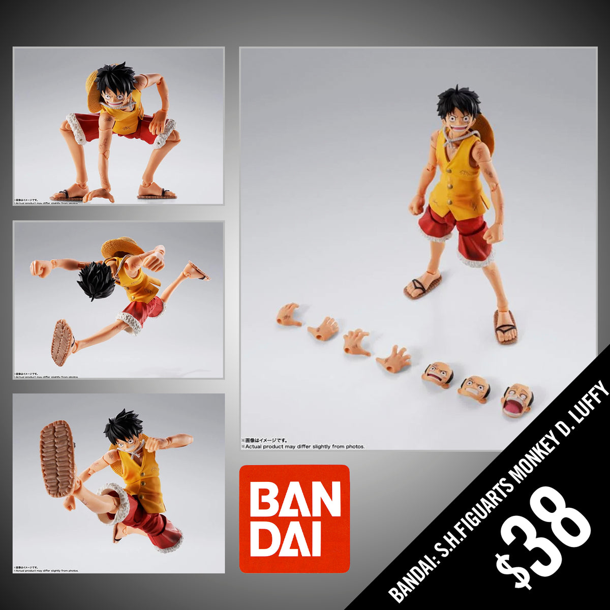 Pre-Order - Bandai: One Piece S.H.Figuarts Monkey D. Luffy (Summit War ...