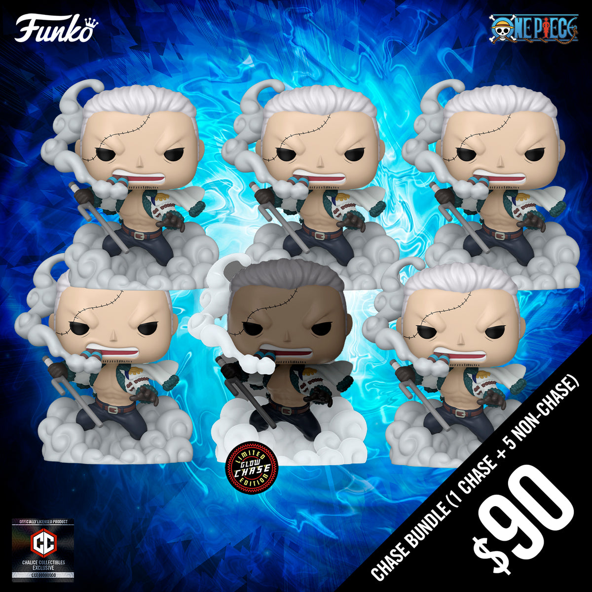 Funko Pop! Chalice Exclusive: One Piece S10: Smoker #1914 (6-Pop Guara ...