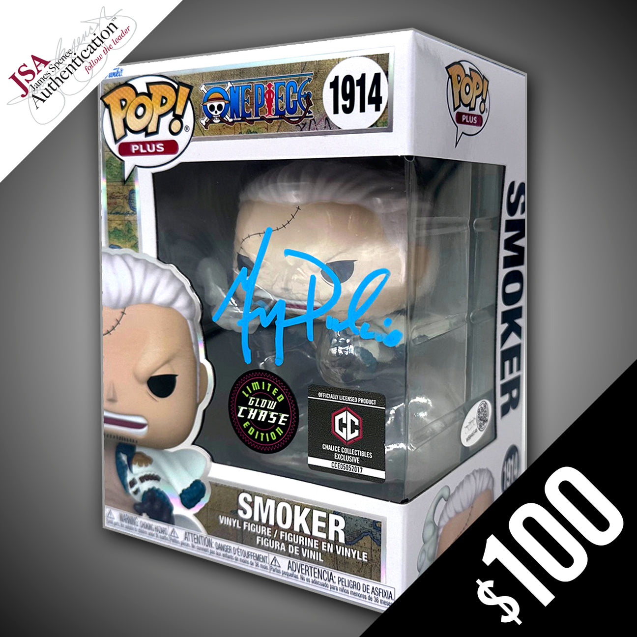 Funko Pop! One Piece: Smoker #1914 (CHASE) - SIGNED by Greg Dulcie (JS ...