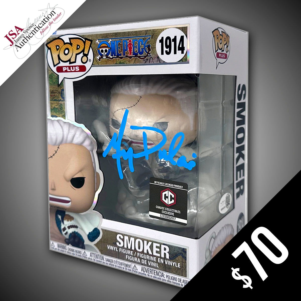 Funko Pop! One Piece: Smoker #1914 (Non-Chase) - SIGNED by Greg Dulcie ...