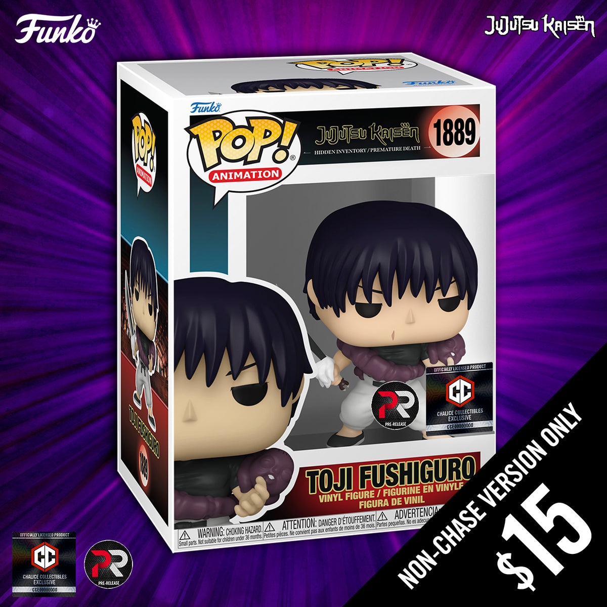 Pre-Order: Funko Pop! Chalice Exclusive: Jujutsu Kaisen S5: Toji #1889 ...