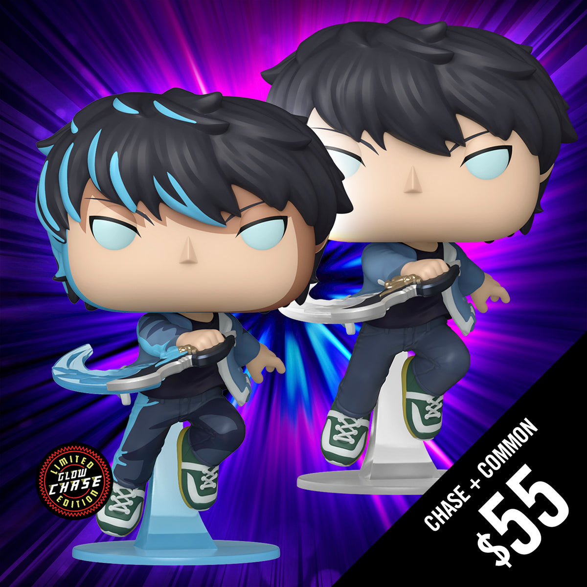 Pre-Order: Funko Pop! Solo Leveling S1: Sung Jinwoo (Chase + Common ...
