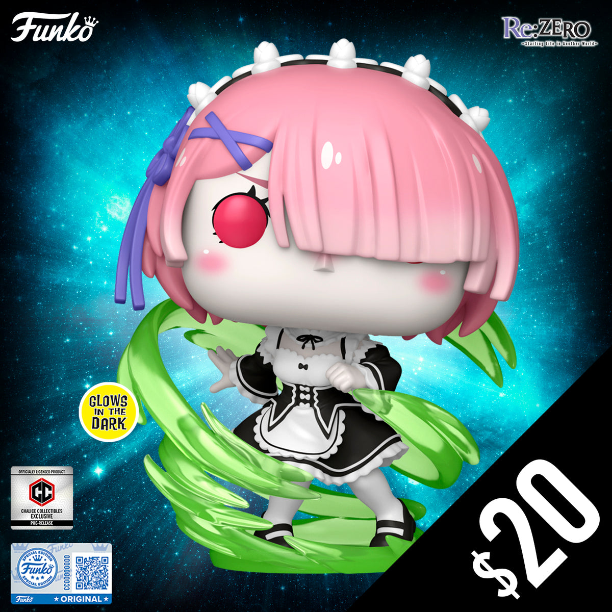 Pre Order Funko Pop Chalice Exclusive Re Zero S1 Ram Gitd 2116