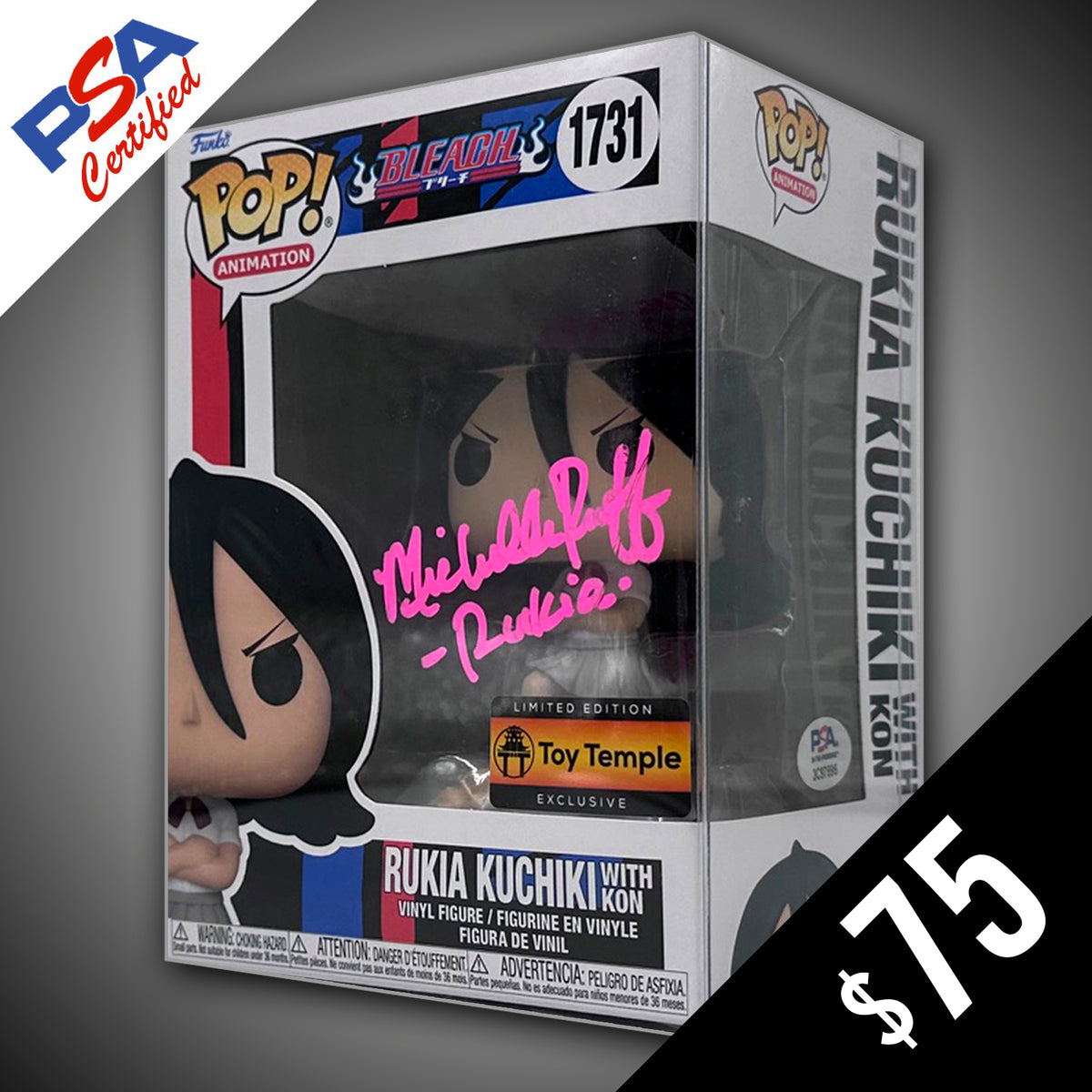 Funko Pop! Bleach: Ruika with Kon #1731- SIGNED by Michelle Ruff (PSA ...