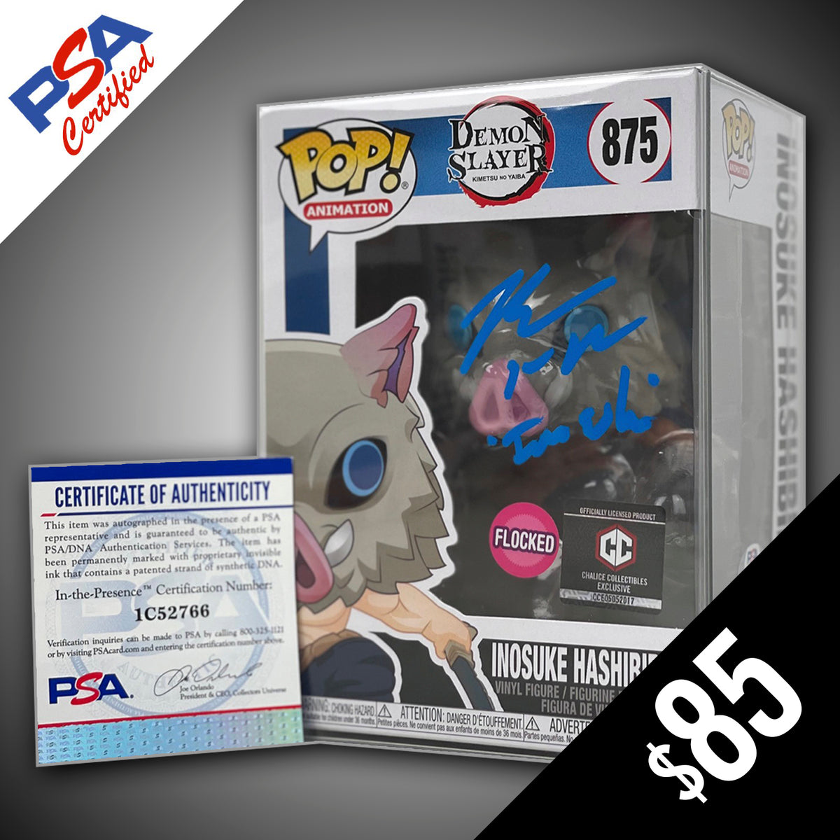 Funko Pop! Demon Slayer: Inosuke (non-Chase)- SIGNED by Bryce Papenbro ...