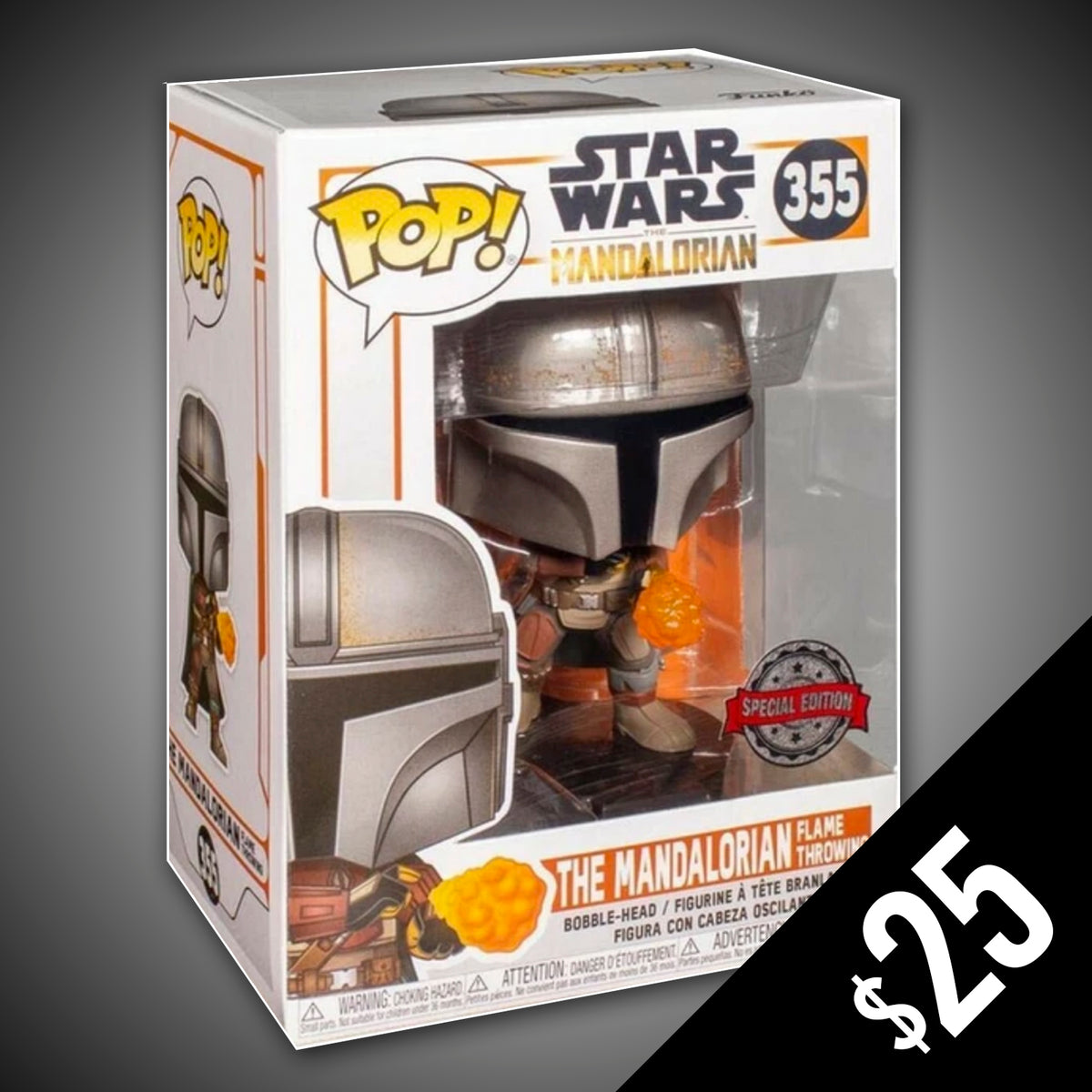 Funko Pop! The Mandalorian: Flame Throwing #355 – Chalice Collectibles