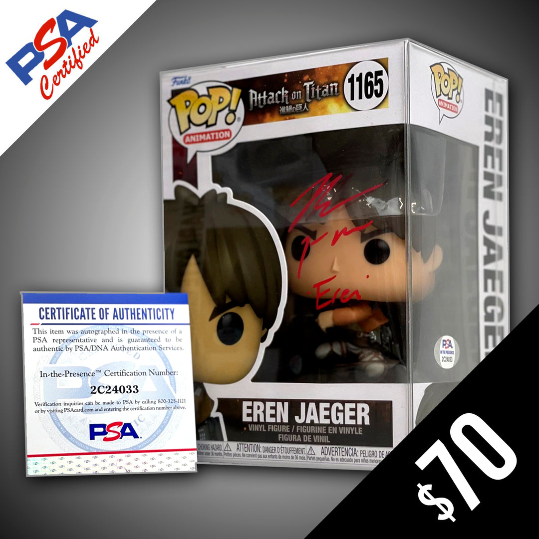 Funko Pop! Attack on Titan: Eren Jaeger- SIGNED by Bryce Papenbrook (P ...