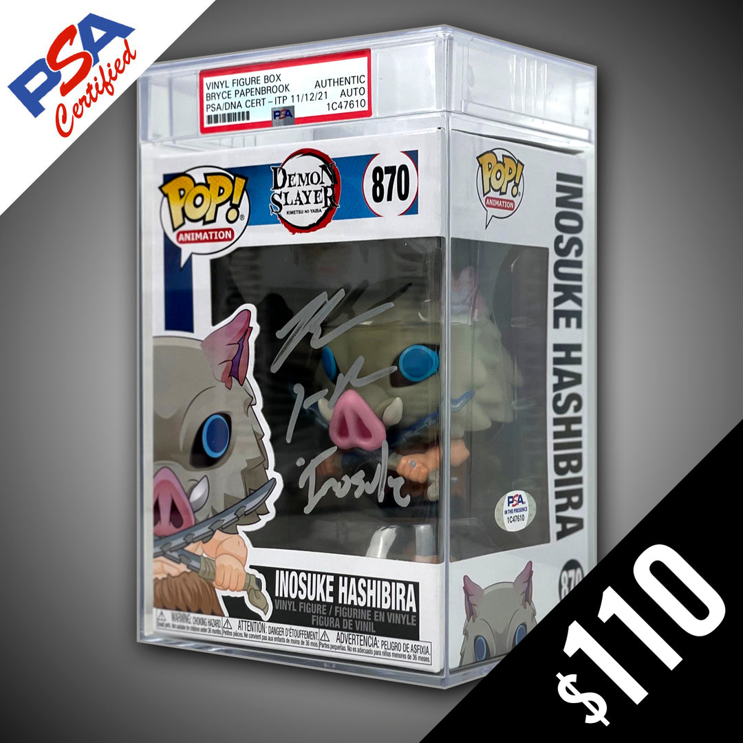Funko Pop! Demon Slayer: Inosuke (common)- SIGNED by Bryce Papenbrook ...