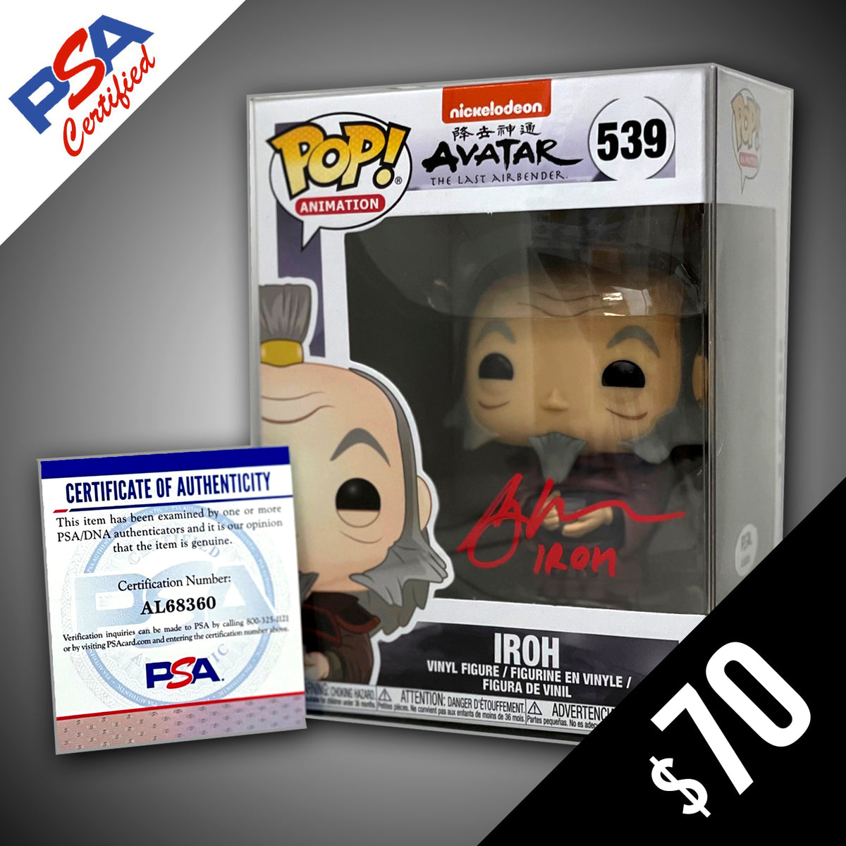 Funko Pop! - Avatar The Last Airbender: Iroh #539 SIGNED by Greg Baldw ...